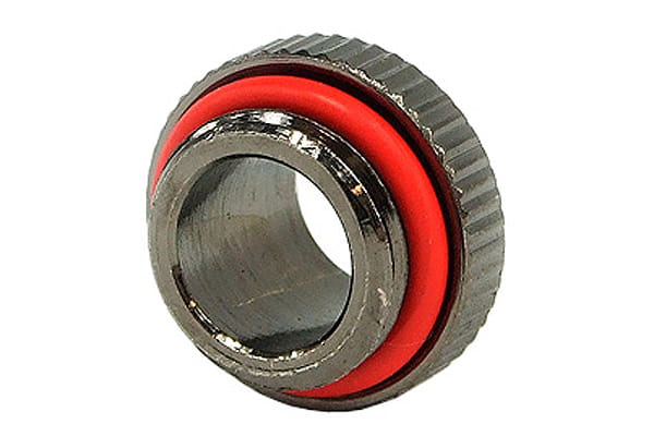 Double nipple G1/4 AG to G1/4 AG with O-ring - black nickel | Aquatuning