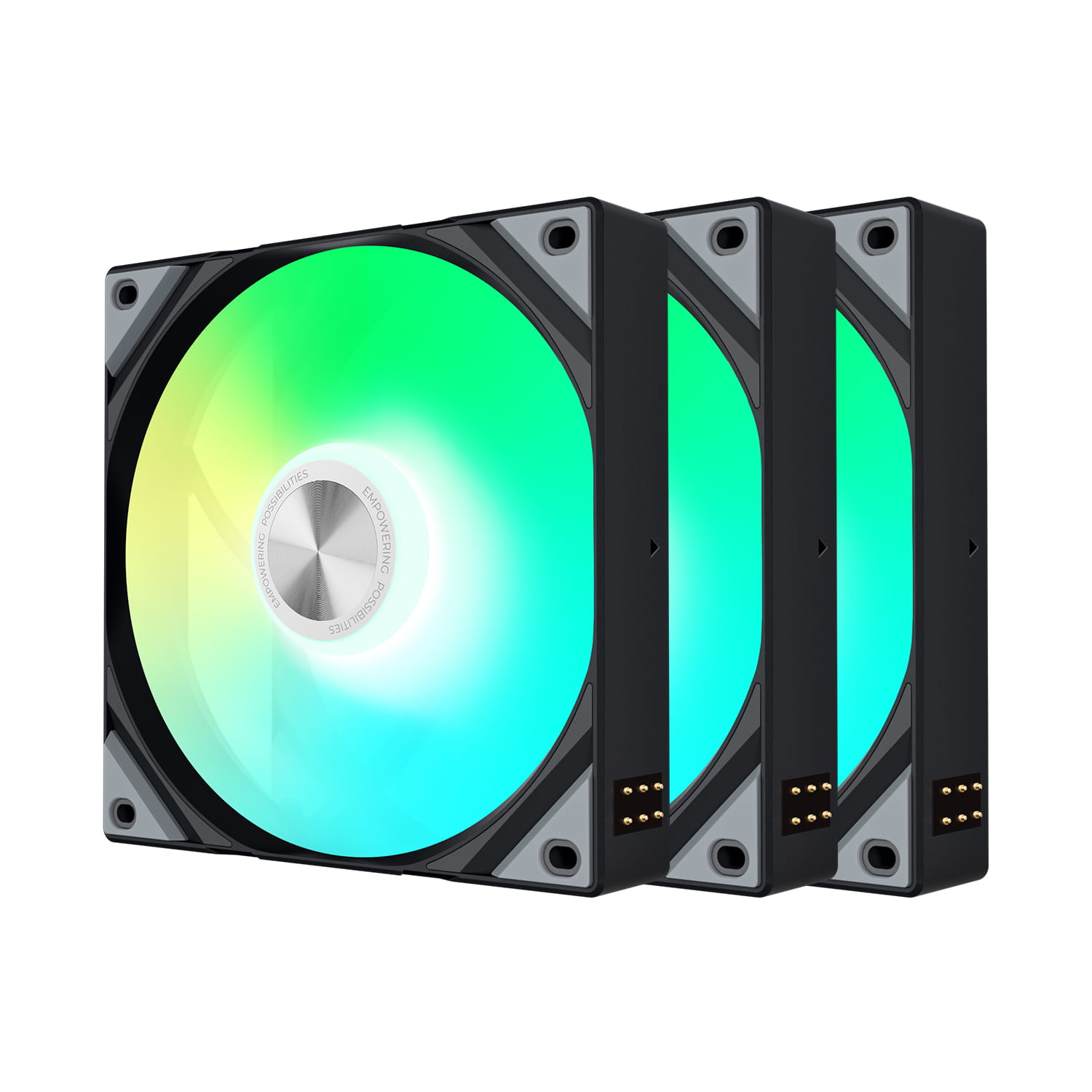 TRYX ROTA SL ARGB Reverse 120mm Lüfter 3er-Pack – Schwarz