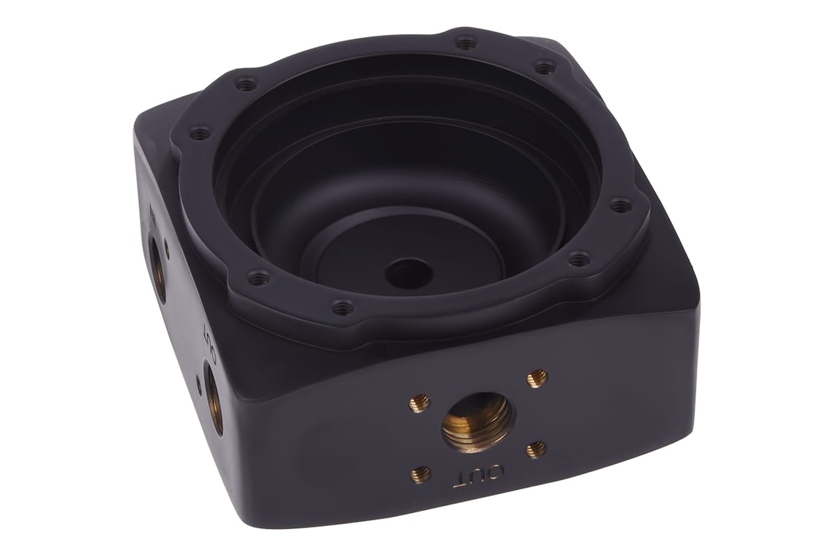 Alphacool Eisdecke D5 Messing Aufsatz - Deep Black