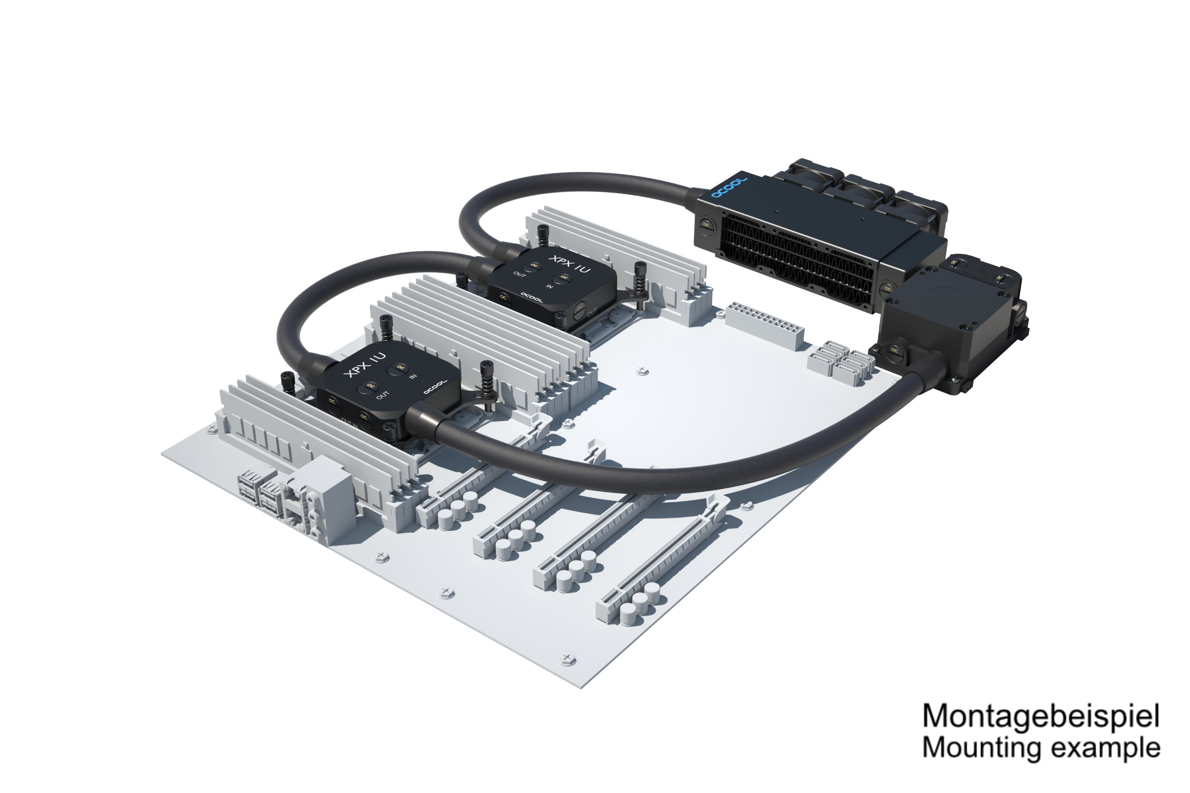 1HE Dual Sockel Server und Workstation Wasserkühlung | Alphacool