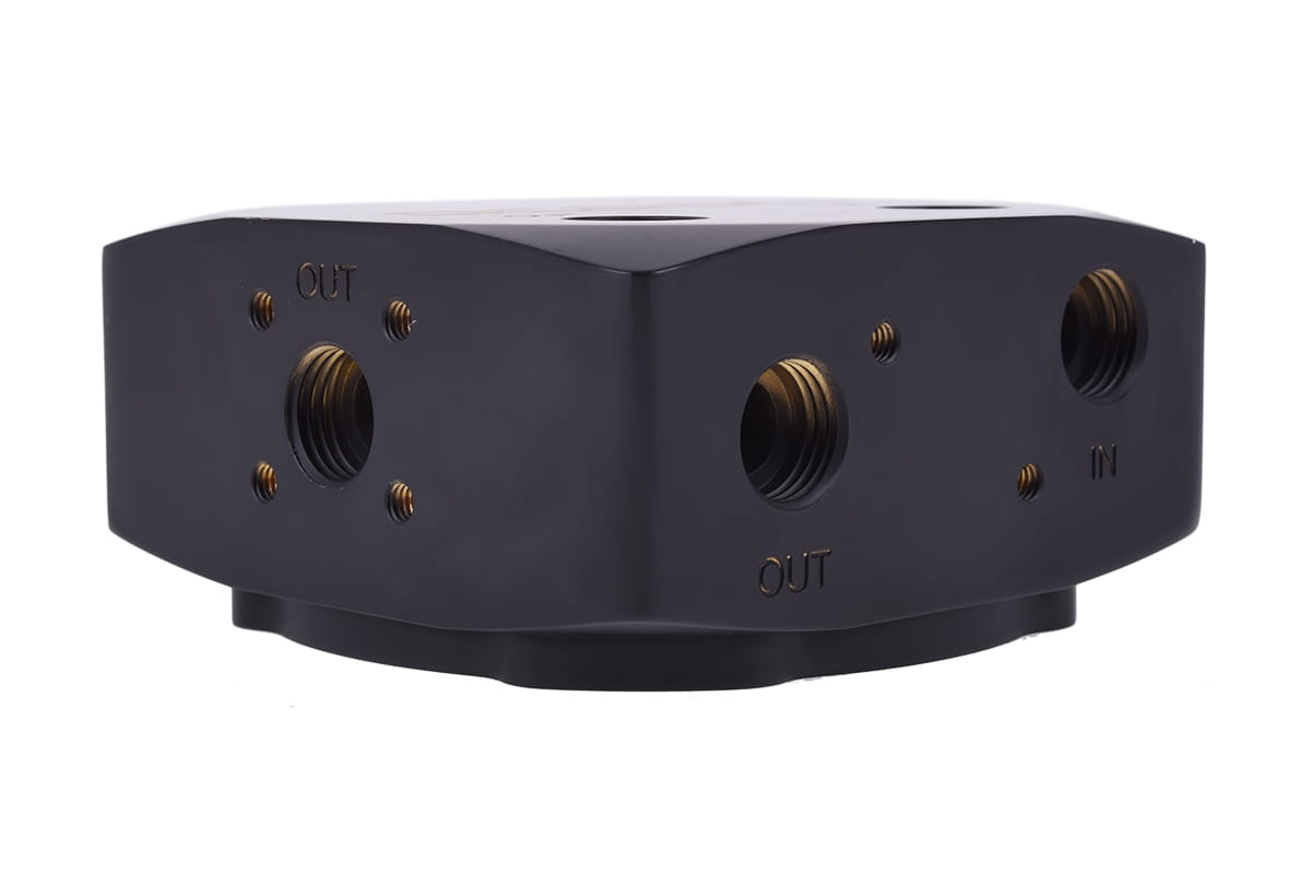 Alphacool Eisdecke D5 Messing Aufsatz - Deep Black